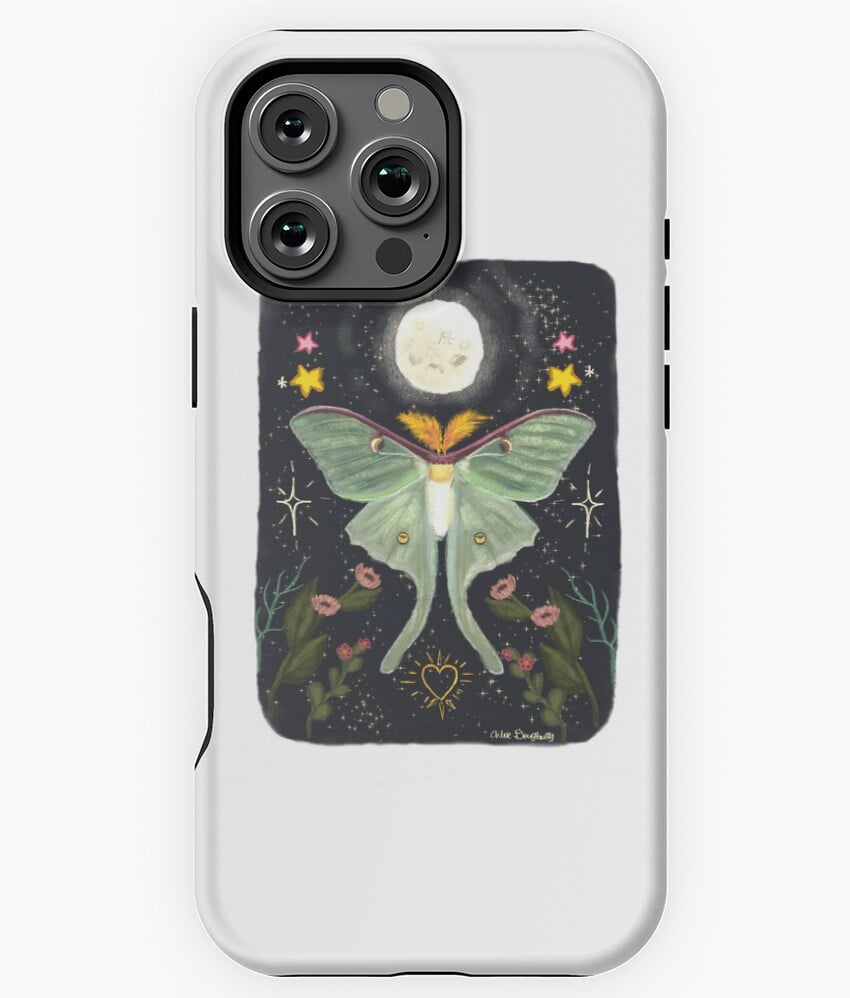 Celestial Luna Moth Mystical Insect N5739 Phone Case for iPhone 17 16 ...