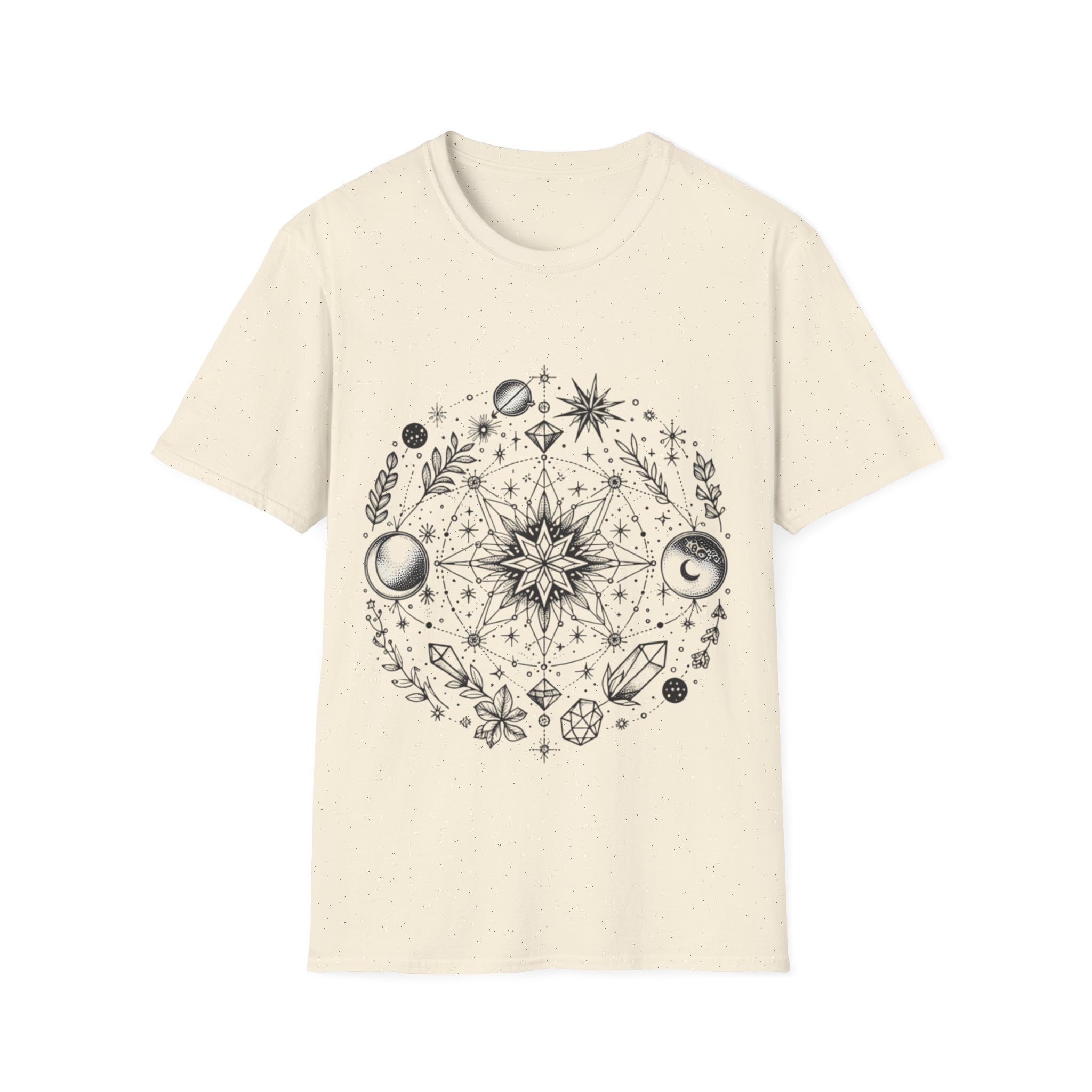 Celestial Magic Tshirt with Minimalist Witchy Design - Four Color ...
