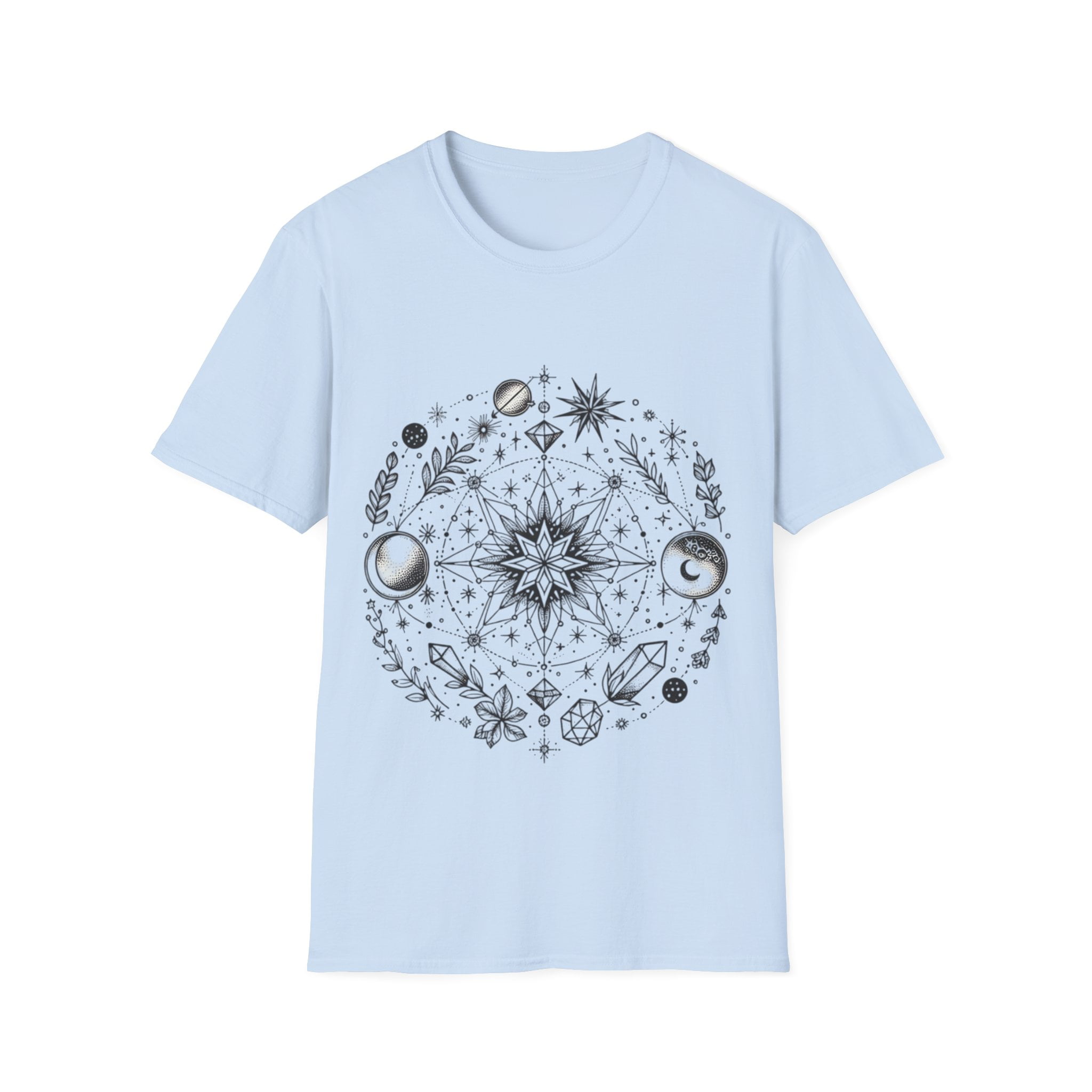 Celestial Magic Tshirt with Minimalist Witchy Design - Four Color ...