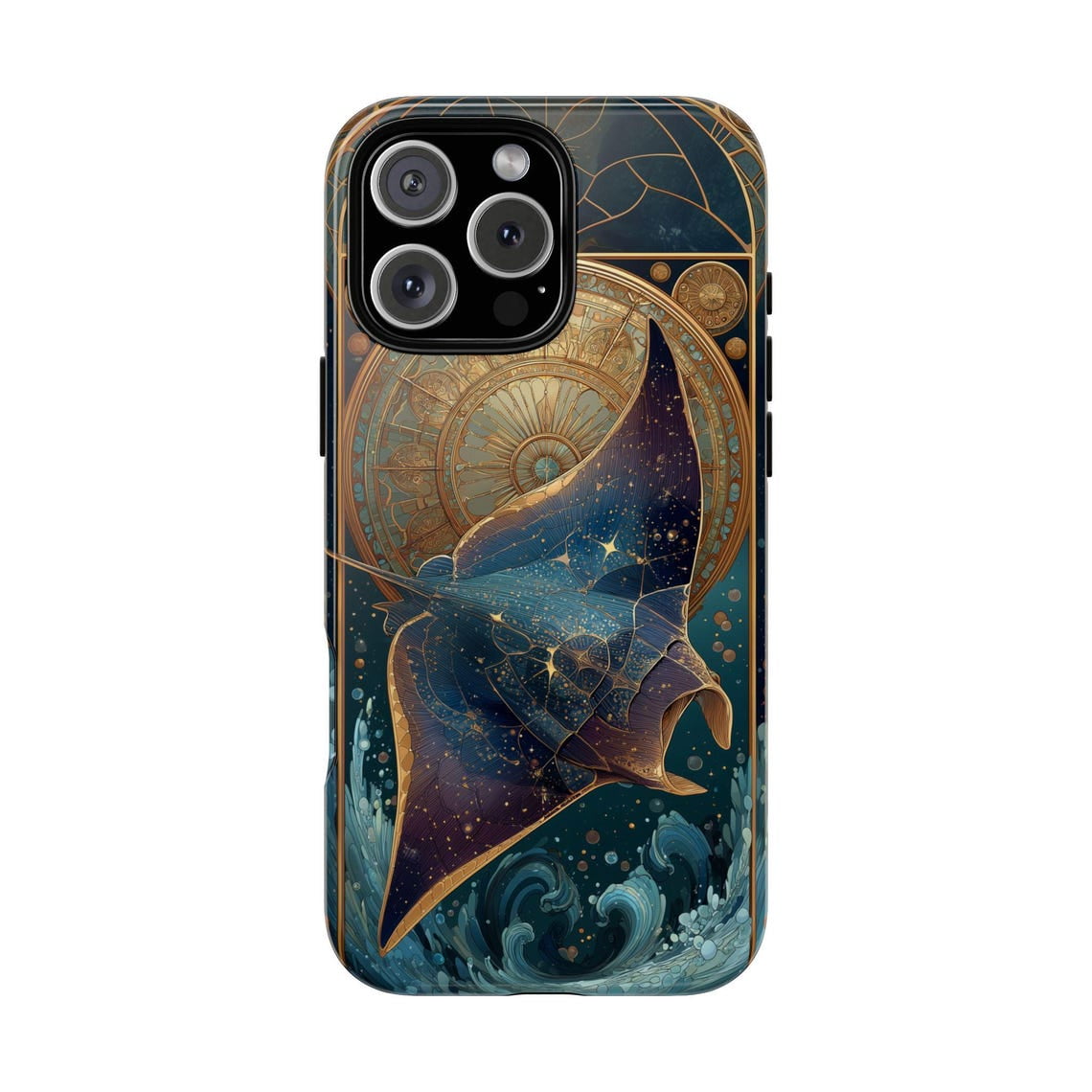 Celestial Manta Ray Ocean Cosmic Fantasy Glass Art Phone Case for ...