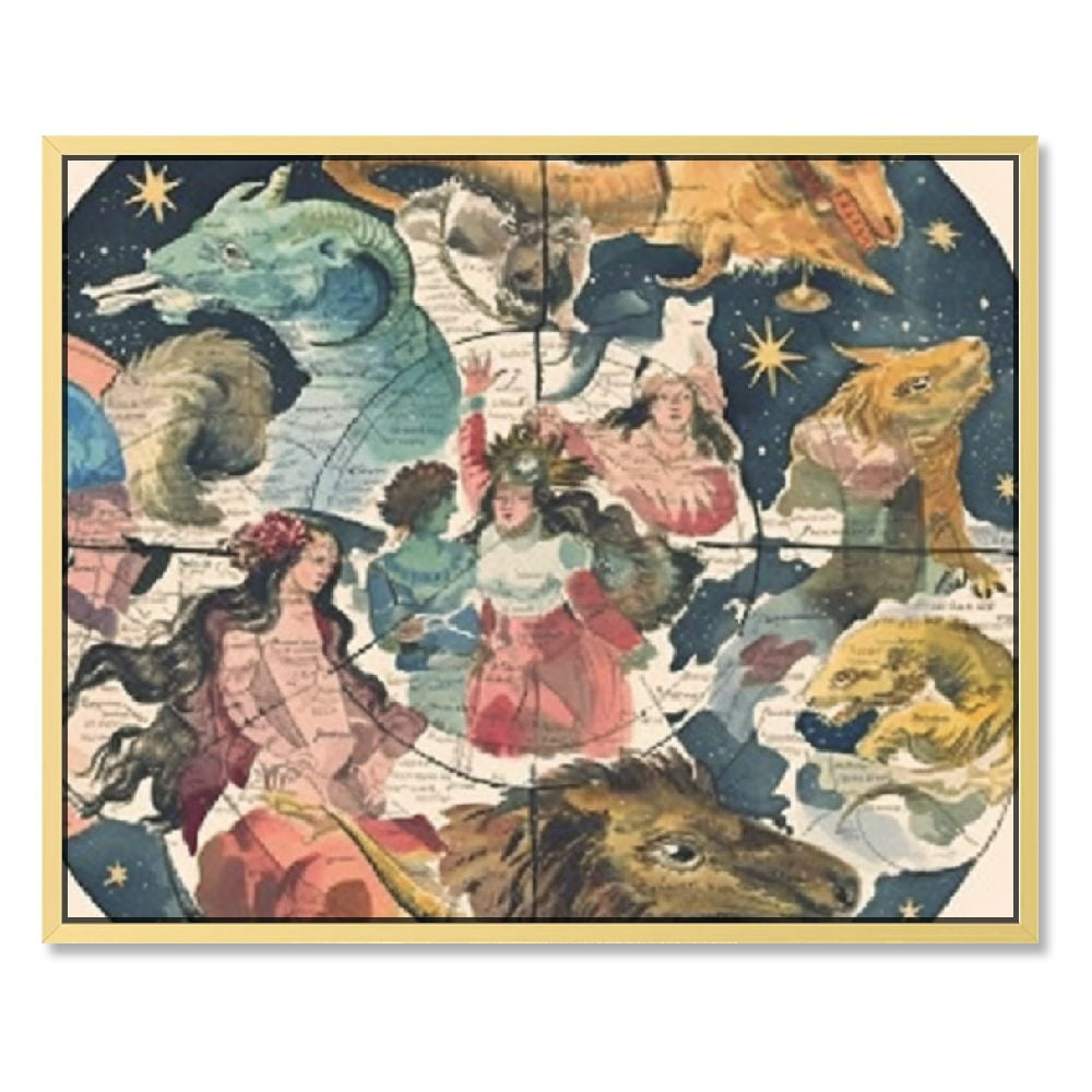 Celestial Map Print Unframed Art Print, Map Of The Constellations ...