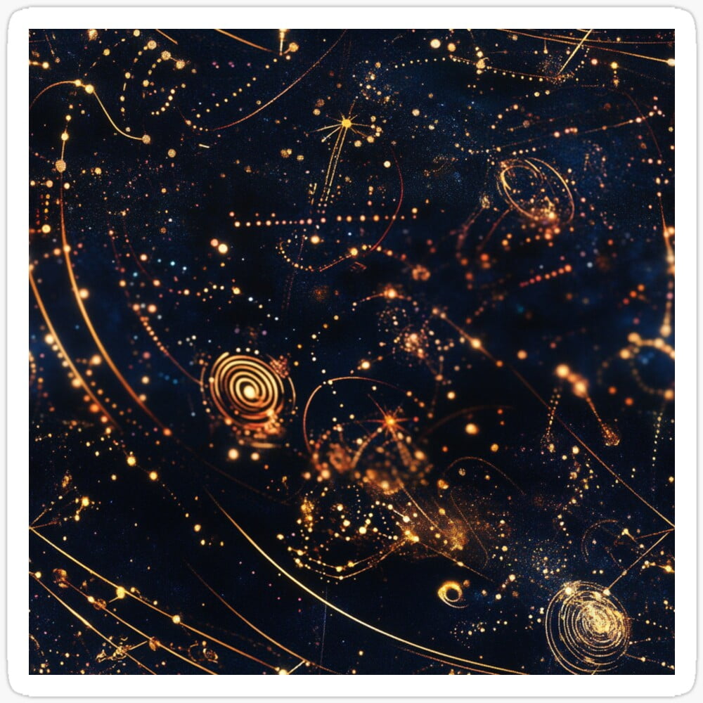 Celestial Map With Precious Reflections Sticker Kir-4050 - Walmart.com