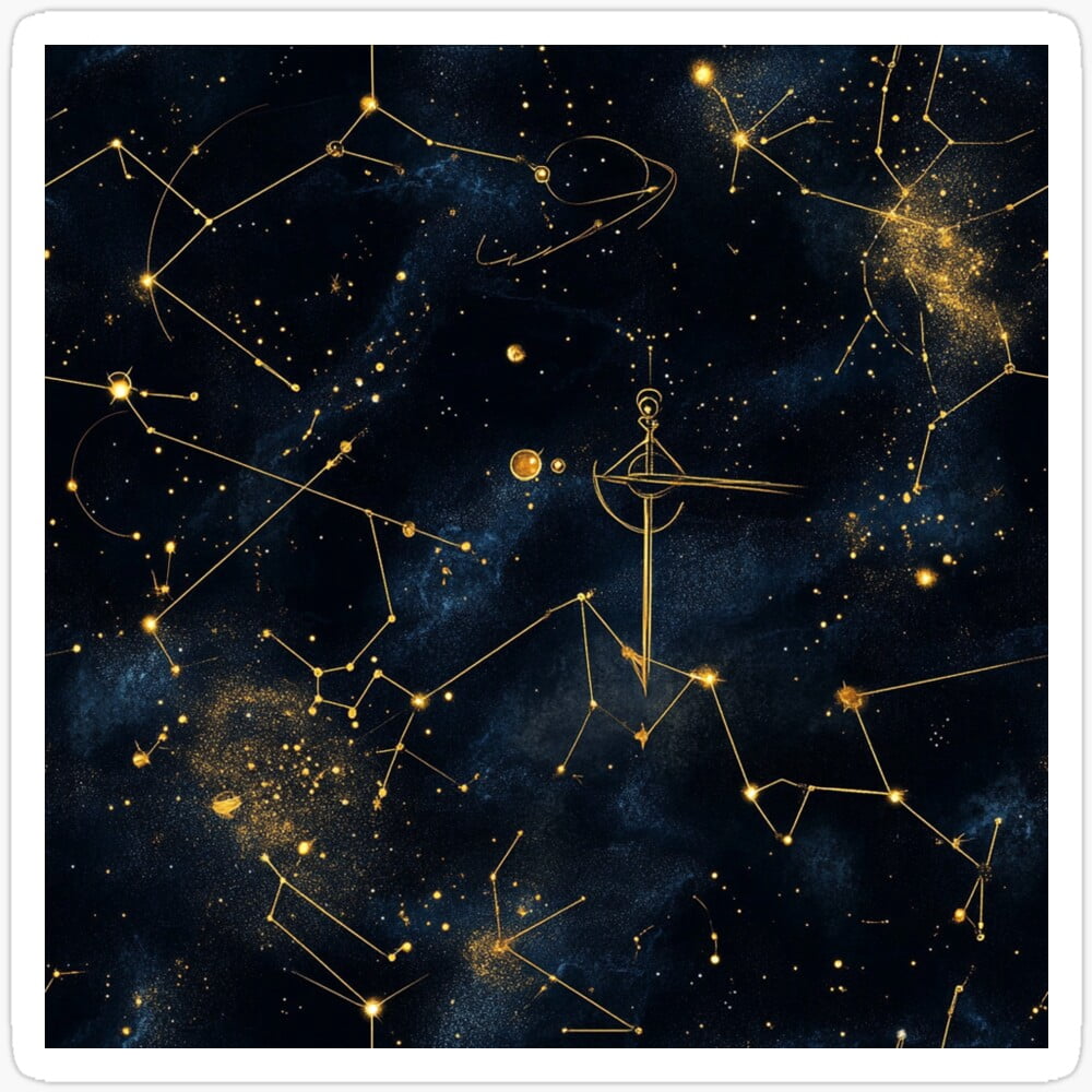 Celestial Map With Precious Reflections Sticker Kir-4054 - Walmart.com