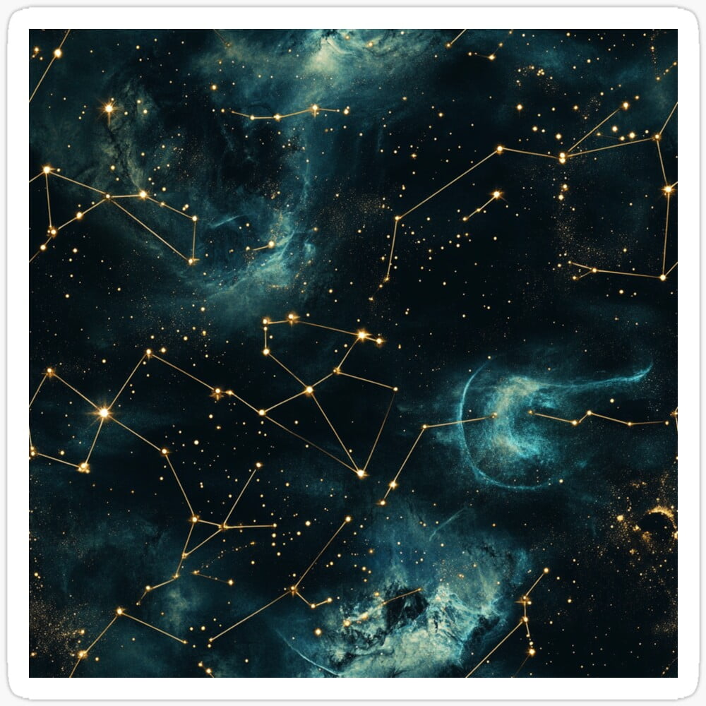 Celestial Map With Precious Reflections Sticker Kir-4055 - Walmart.com