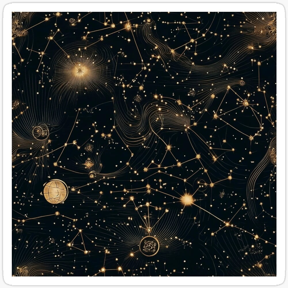 Celestial Map With Precious Reflections Sticker Kir-4062 - Walmart.com