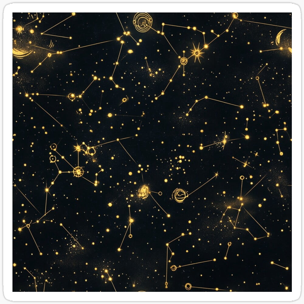 Celestial Map With Precious Reflections Sticker Kir-4064 - Walmart.com