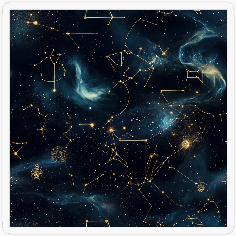 Celestial Map With Precious Reflections Sticker Kir-4069 - Walmart.com