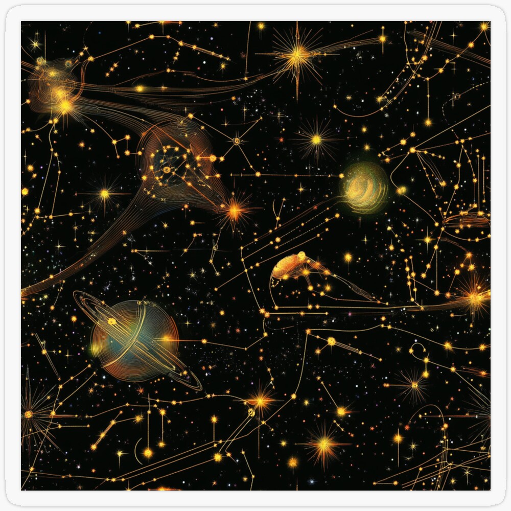 Celestial Map With Precious Reflections Sticker Kir-4072 - Walmart.com