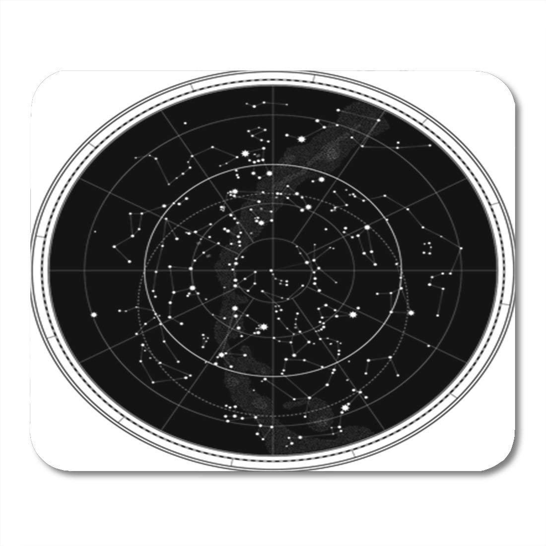 Celestial Map of The Night Sky Astronomical Chart Northern Mousepad ...