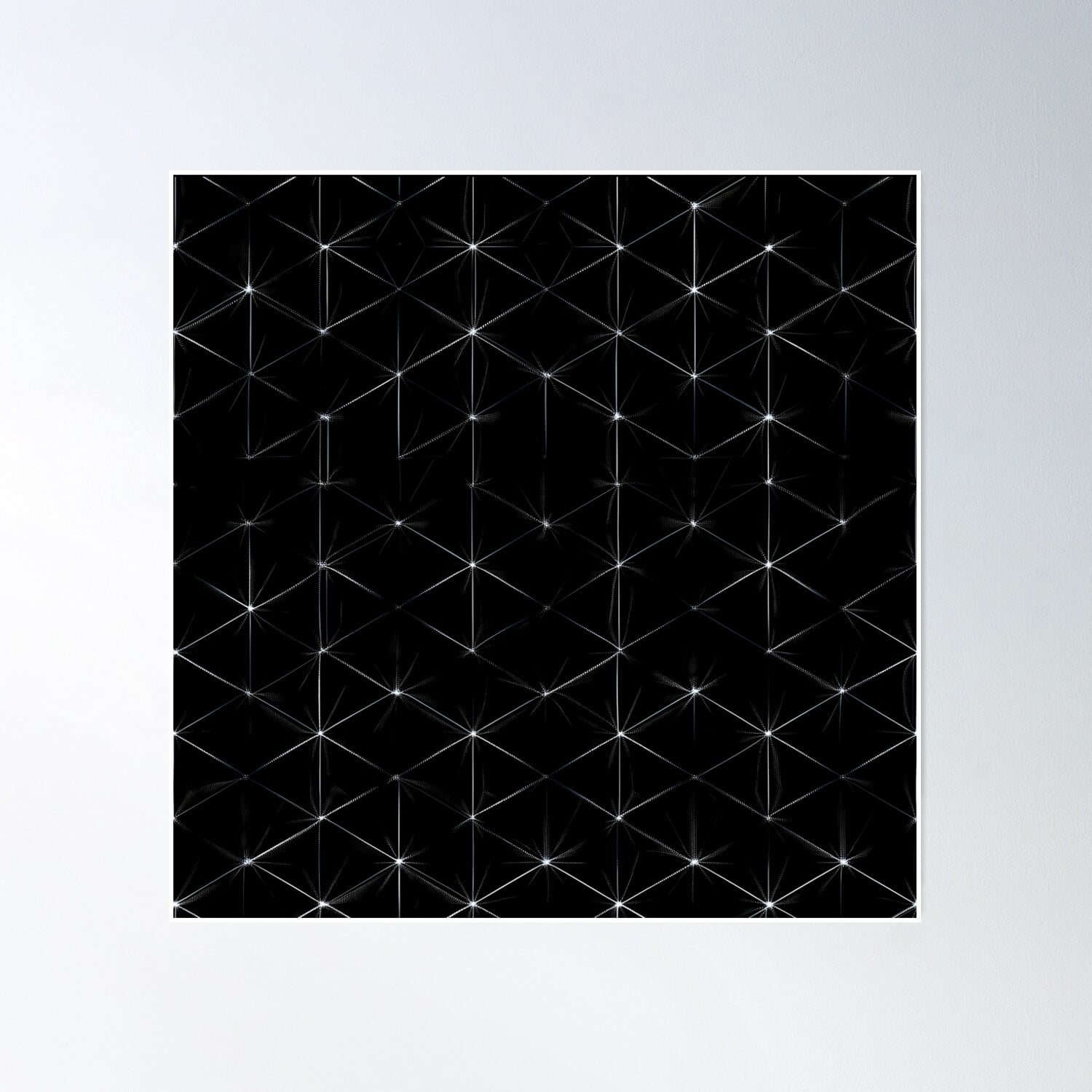 Celestial Matrix – Sci-Fi Glow Grid Poster Wall Art, Modern Wall Decor ...