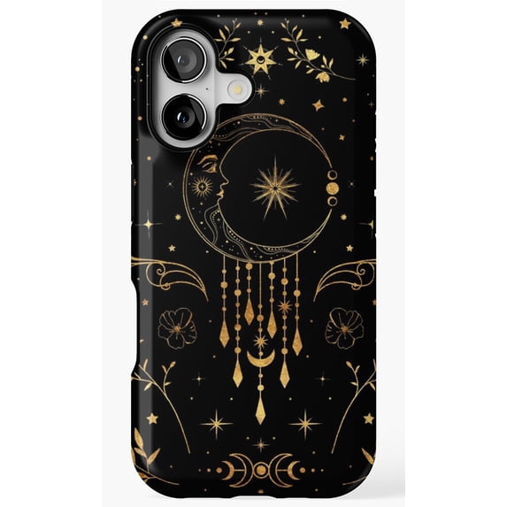 Celestial Moon Floral Moon Phase Nature Art Phone Case for iPhone 11 12 ...