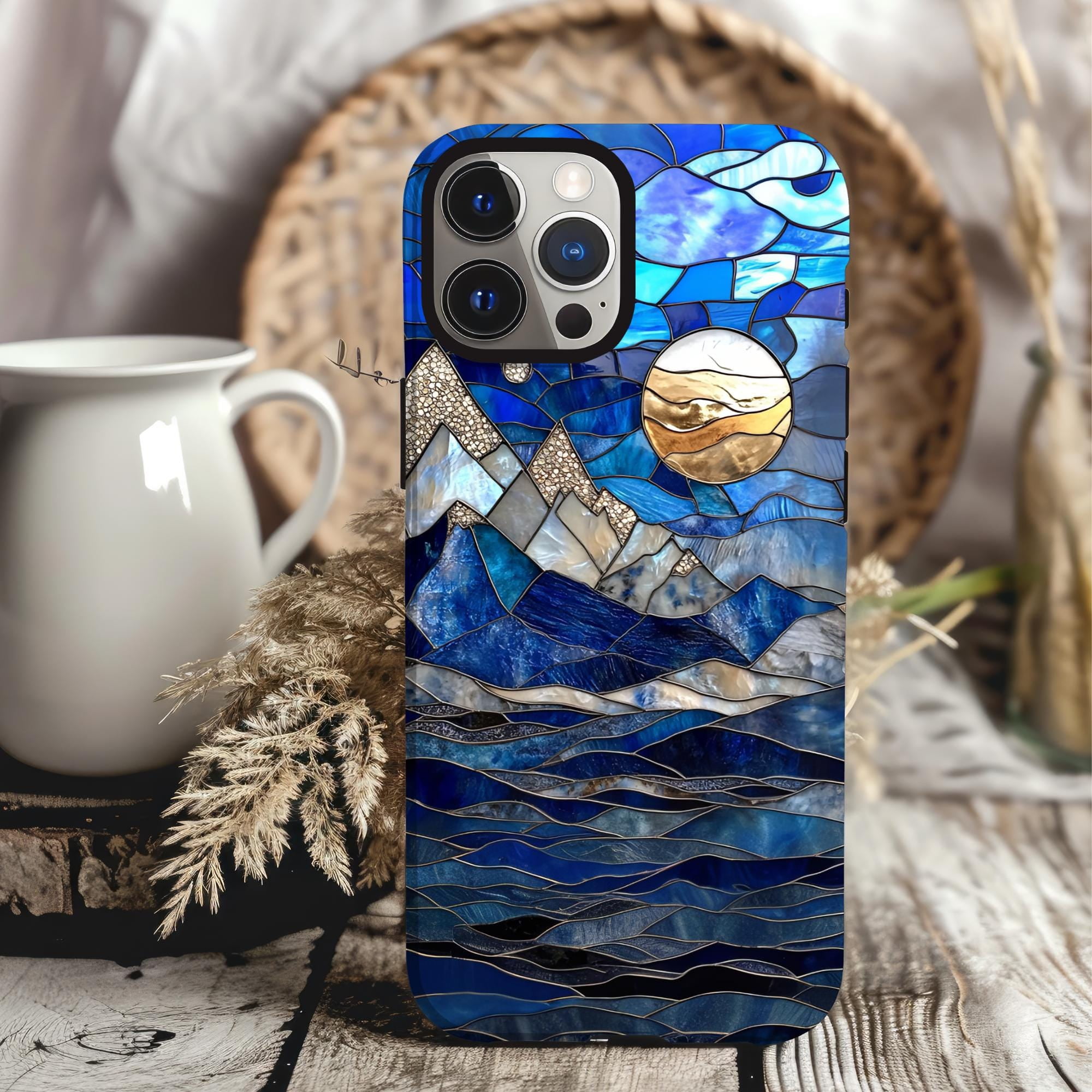 Celestial Moon GlCase With Starry Night Skyline Theme for iPhone 17 16 ...