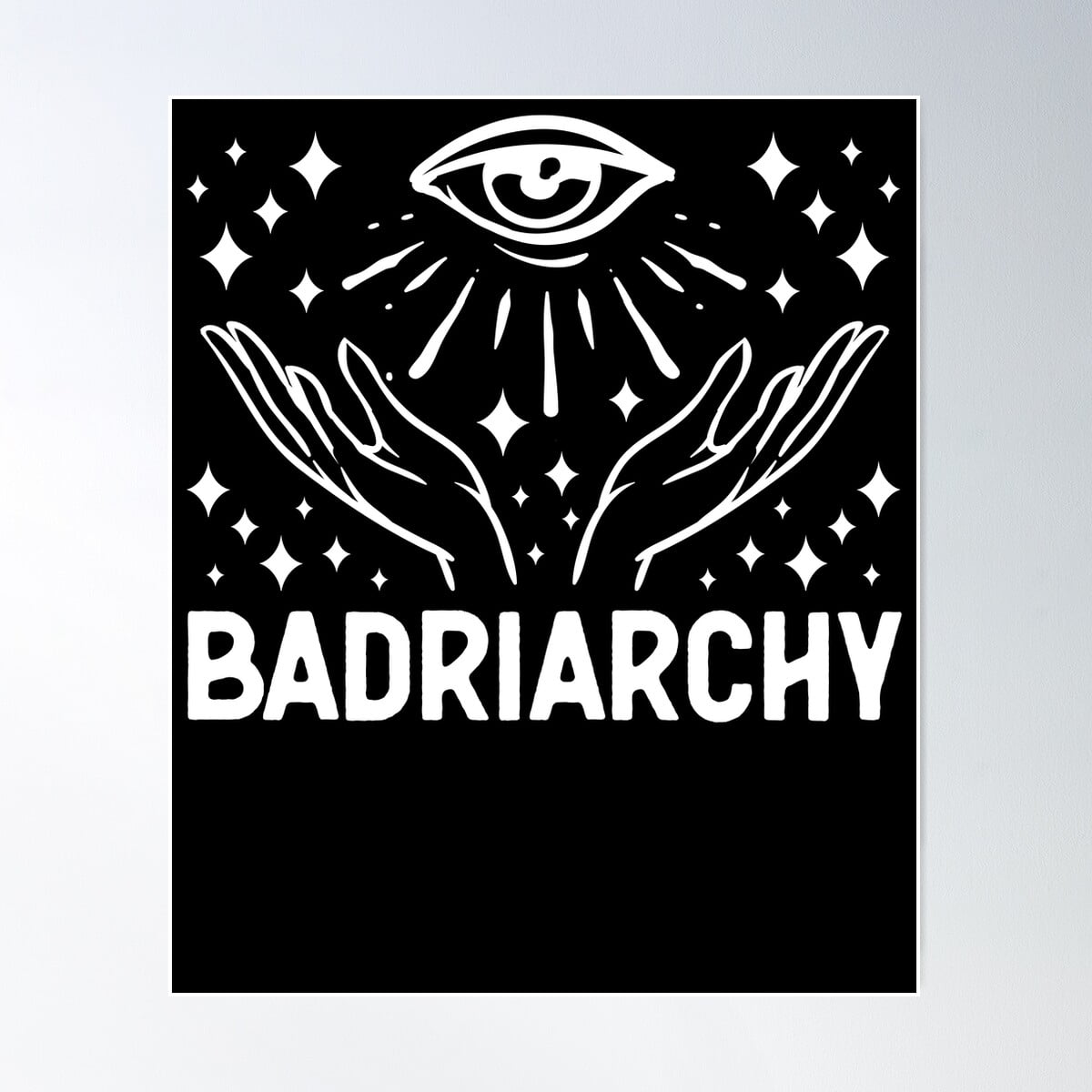 Celestial Moon Hex The Patriarchy Badriarchy Feminist Poster Wall Art, Modern Wall Decor For ...