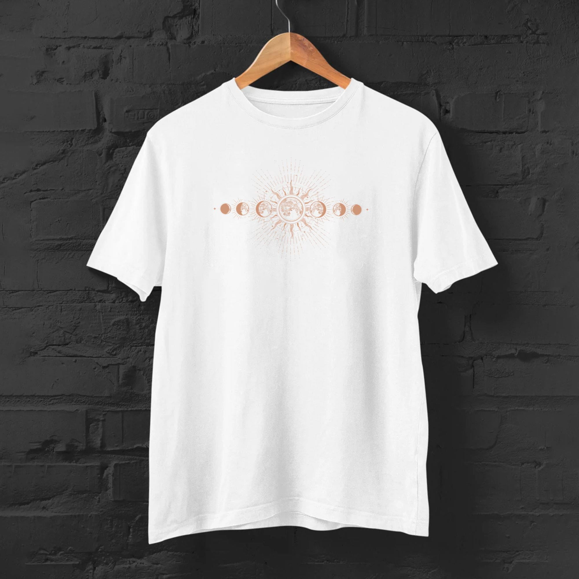 Celestial Moon Phase T-Shirt, Boho Moon Graphic Tee - Walmart.com