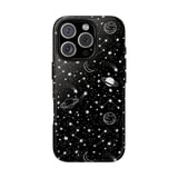 Celestial Moon Planets Cosmic Case for iPhone 11 12 13 14 15 16 17 Pro ...