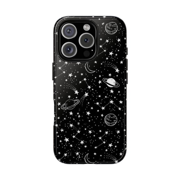 Celestial Moon Planets Cosmic Case for iPhone 11 12 13 14 15 16 17 Pro ...