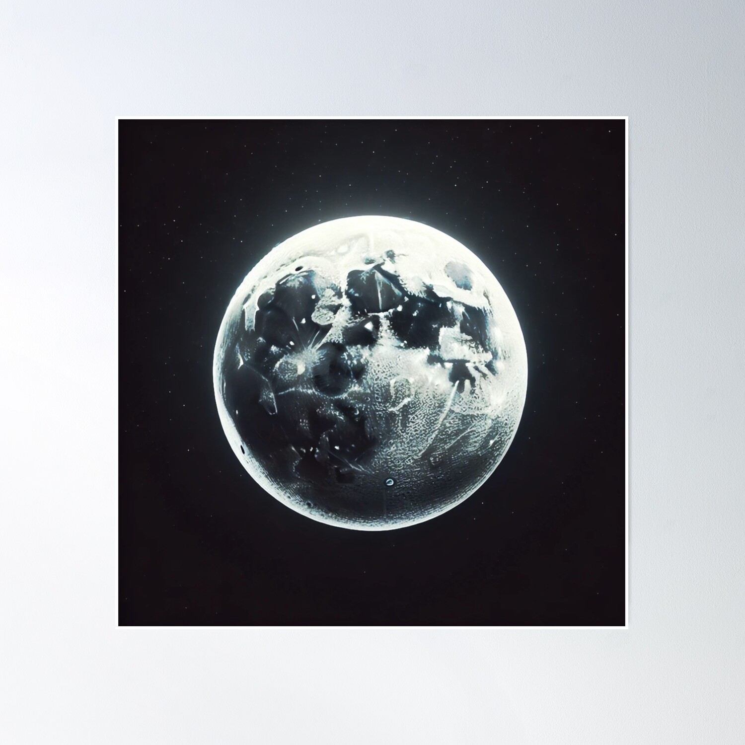 Celestial: Moon Poster Wall Art, Modern Wall Decor, 16x16 UNFRAMED ...