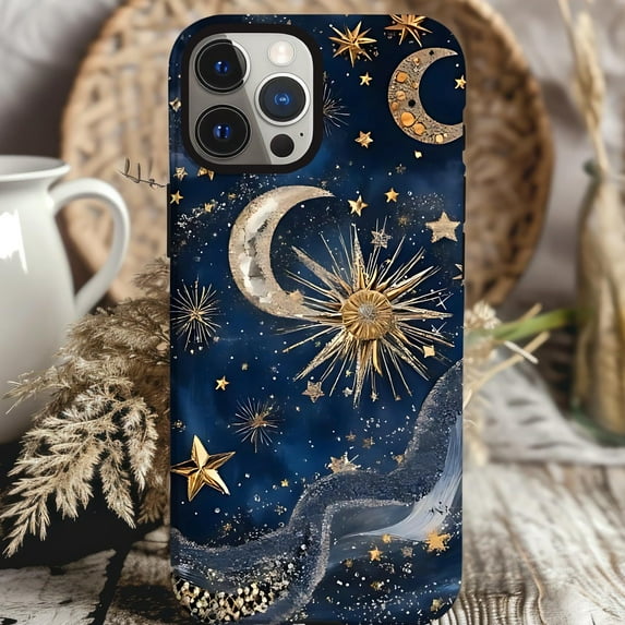 Celestial Moon Stars Mystical Sky Case for iPhone 17 16 15 14 13 12 11 Pro Max - Walmart.com