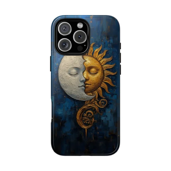 Celestial Moon Sun Cosmic Harmony Phone Case for iPhone 17 to 11 Pro ...