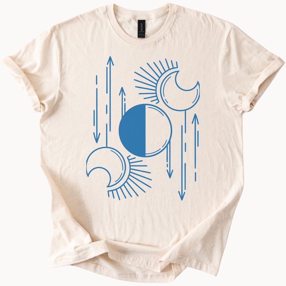 Celestial Moon Sun Phases Graphic Tee Boho Witchy Shirt Birthday Gifts ...