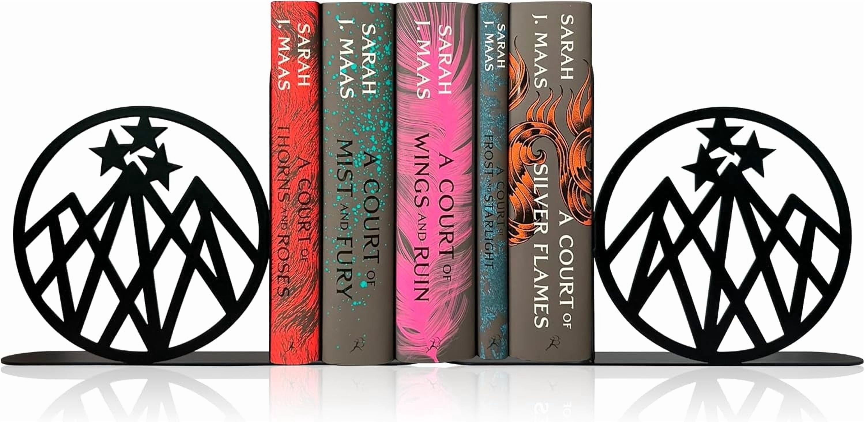 Celestial Mountain Bookends - Heavy Duty Metal Shelf Decor for Fantasy ...