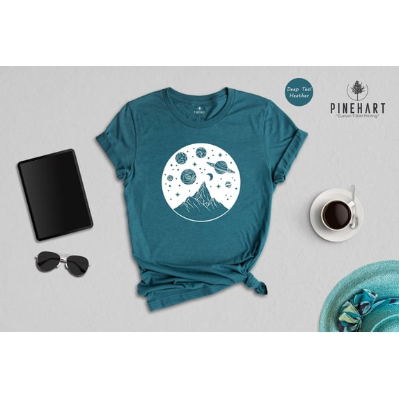 Celestial Mountain Tee Spiritual Boho Astrology Shirt Eco Friendly ...