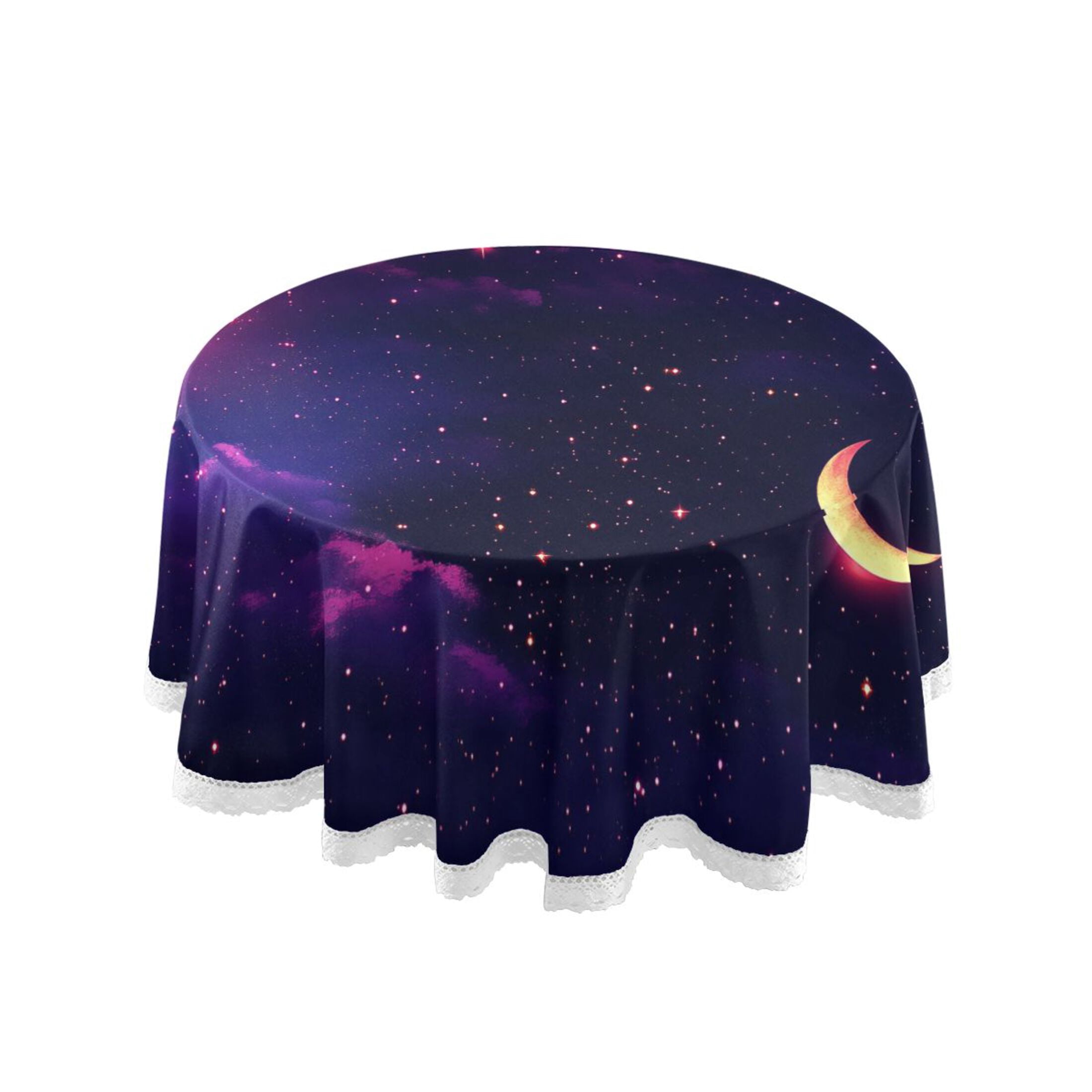 Celestial Night Sky 60 Inch Round Tablecloth Durable Wrinkle Heat ...