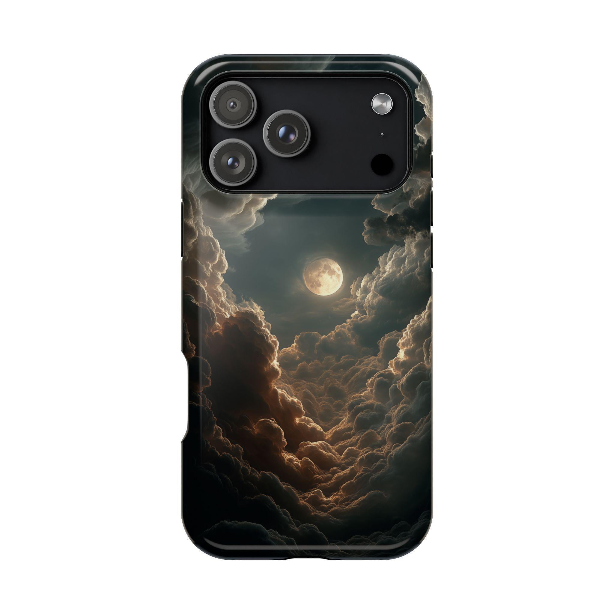 Celestial Night Sky Clouds Moon Dreamy Pastel Scene Phone Case with ...