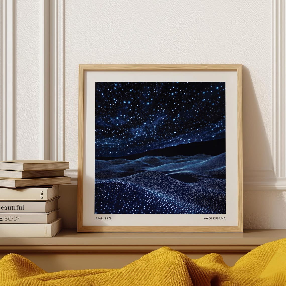 Celestial Nightscape Wall Art Yayoi Kusama Inspired Starry Poster ...