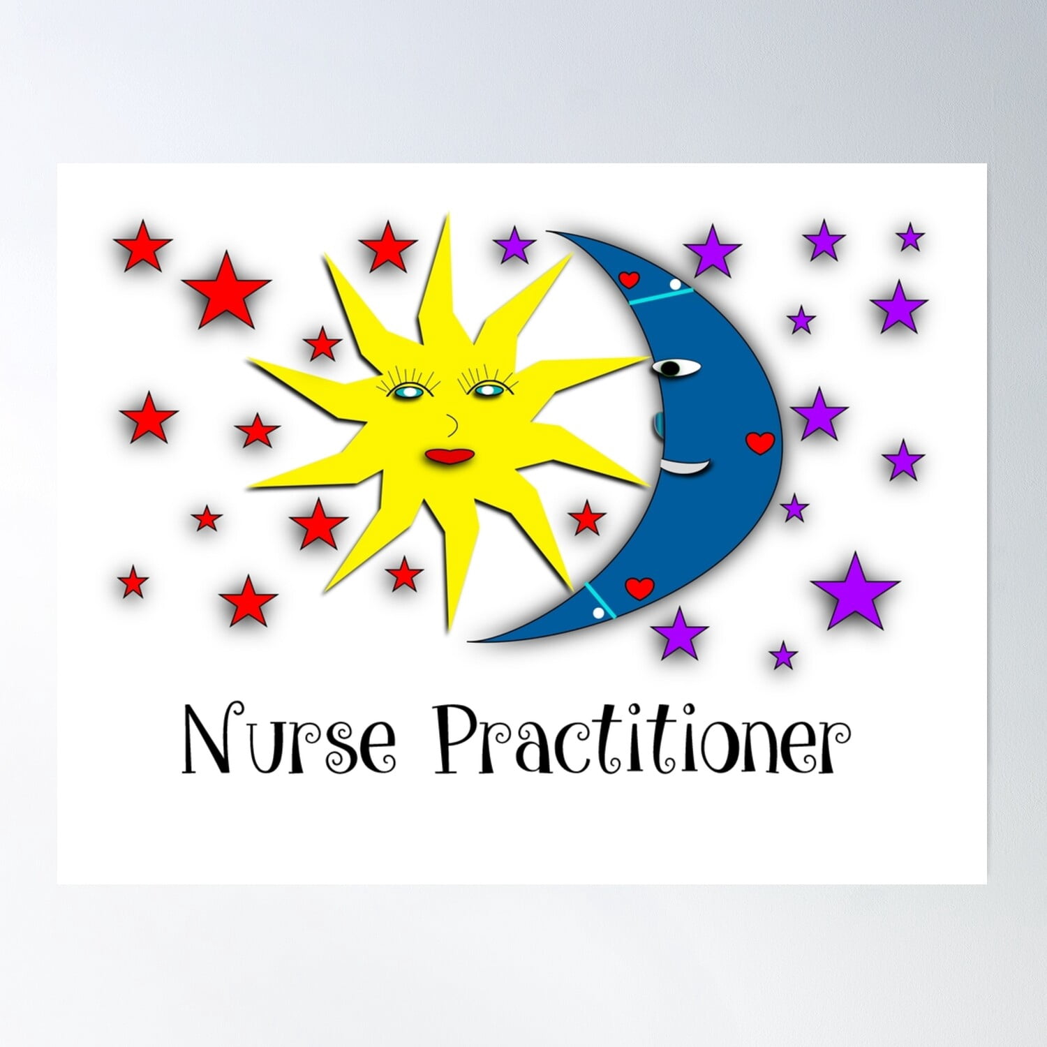Celestial Nurse Practitioner Poster Wall Art, Modern Wall Decor, 12x18 ...