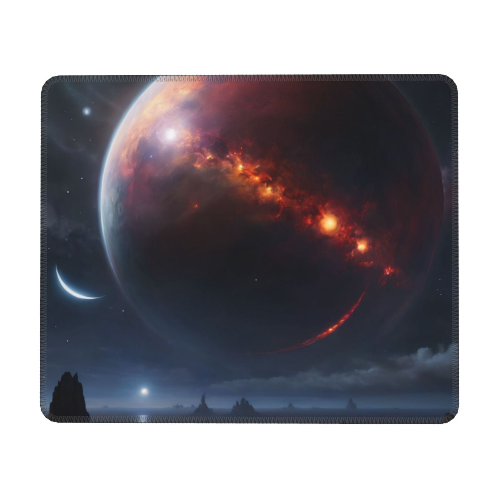 Celestial Over Dark Planet Mouse pad, textured mouse pad, non slip ...