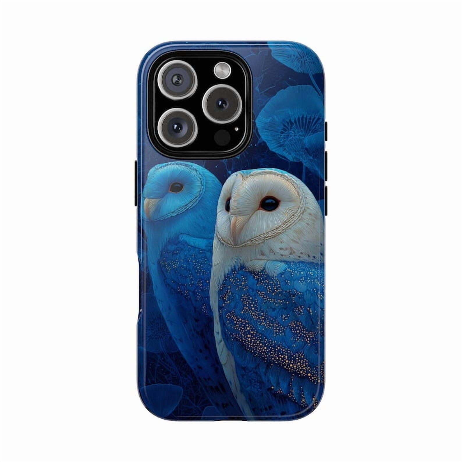 Celestial Owls Blue Night Starry Sky Artwork Phone Case with iPhone 11 ...