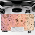 Celestial Pattern Mouse Pad 35.4 x 15.8 Inches Rubber Desk Mat with Sun ...