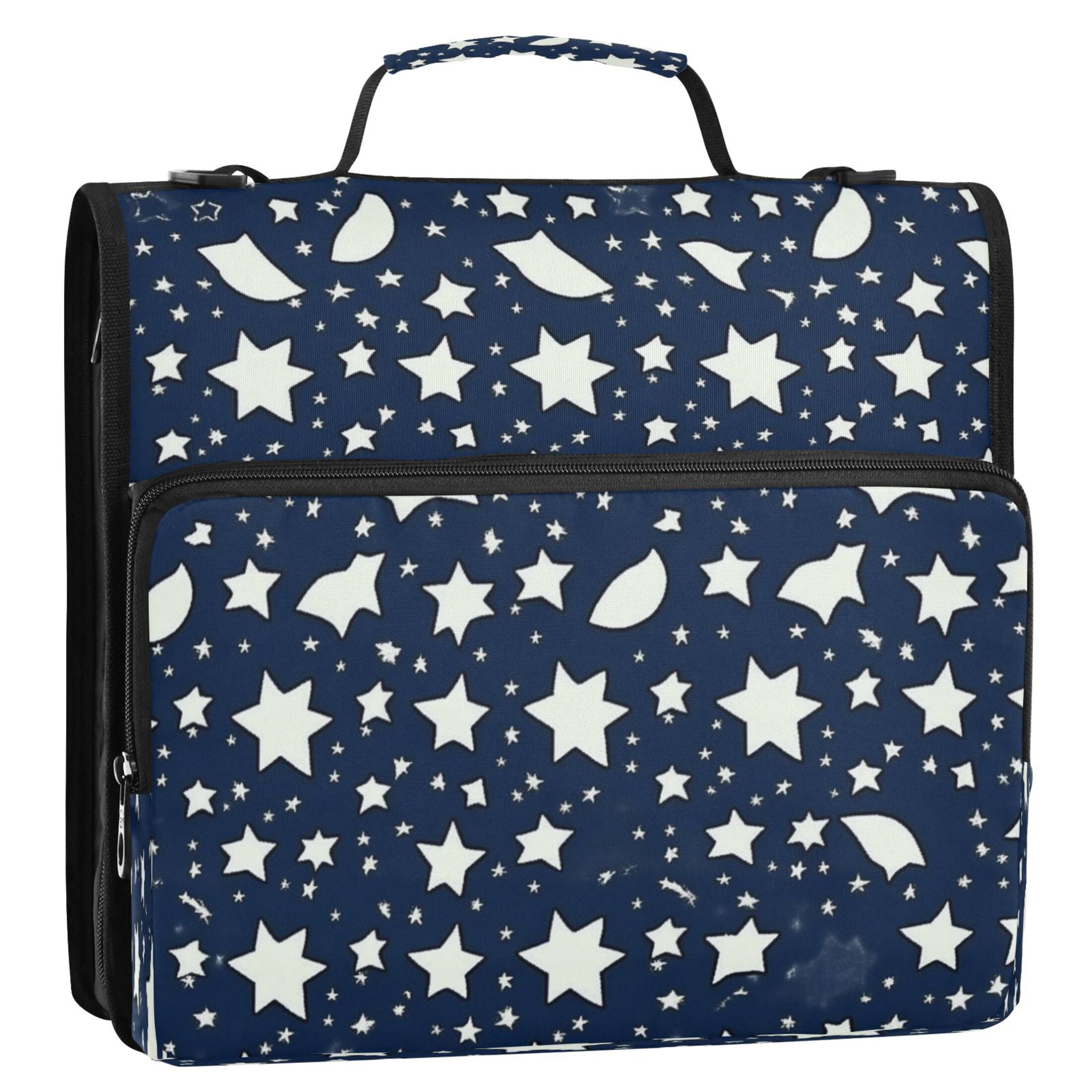 Celestial Patterns Design 3-Ring Binder Bag 13.6x12.4x3.5in Water ...