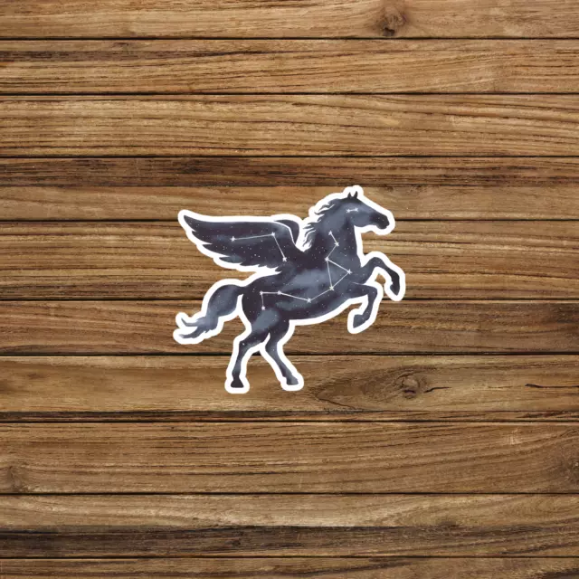 Celestial Pegasus Sticker - Watercolor Constellation Horse Art ...