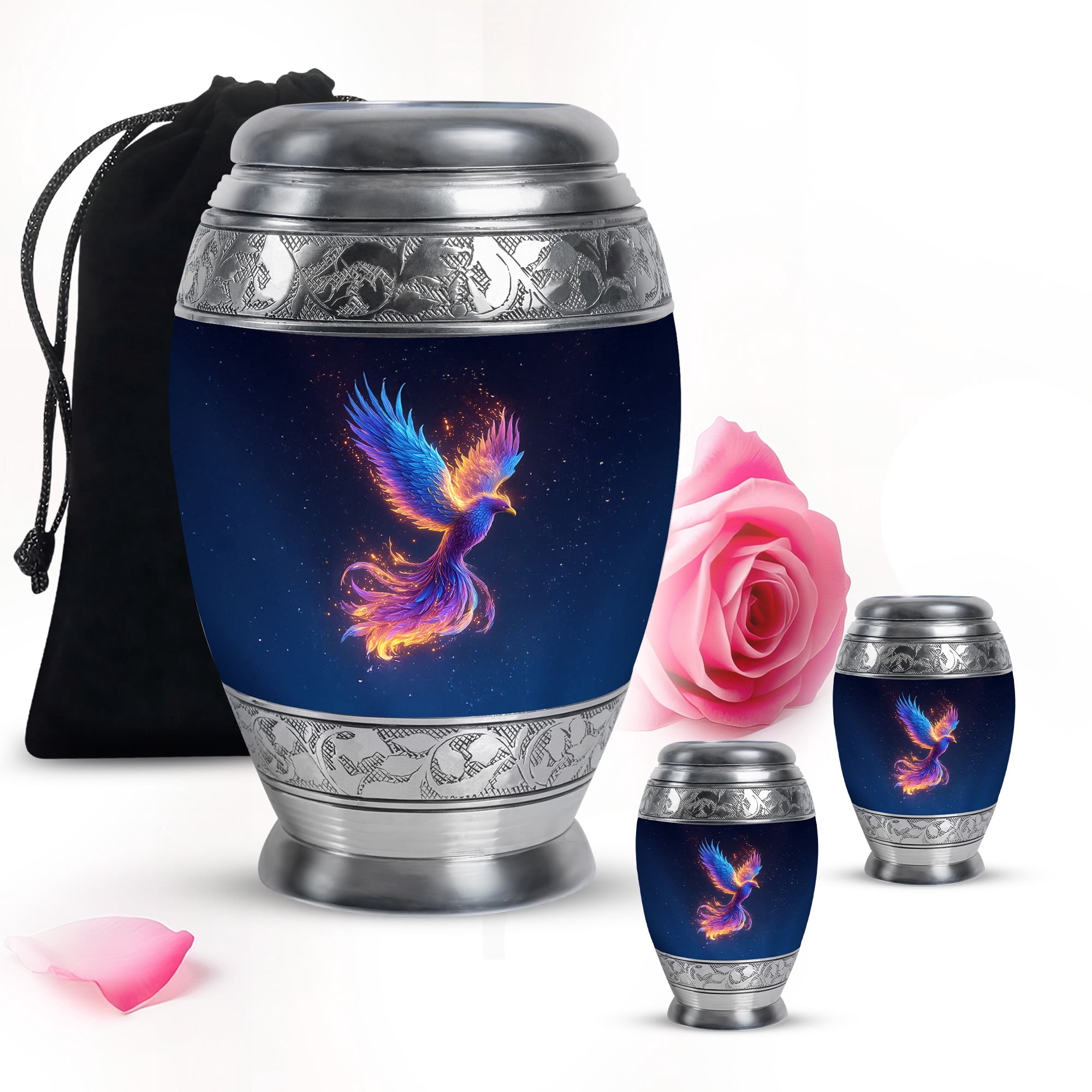 Celestial Phoenix Handcrafted Urns for Human Ashes Adult Male - Large ...