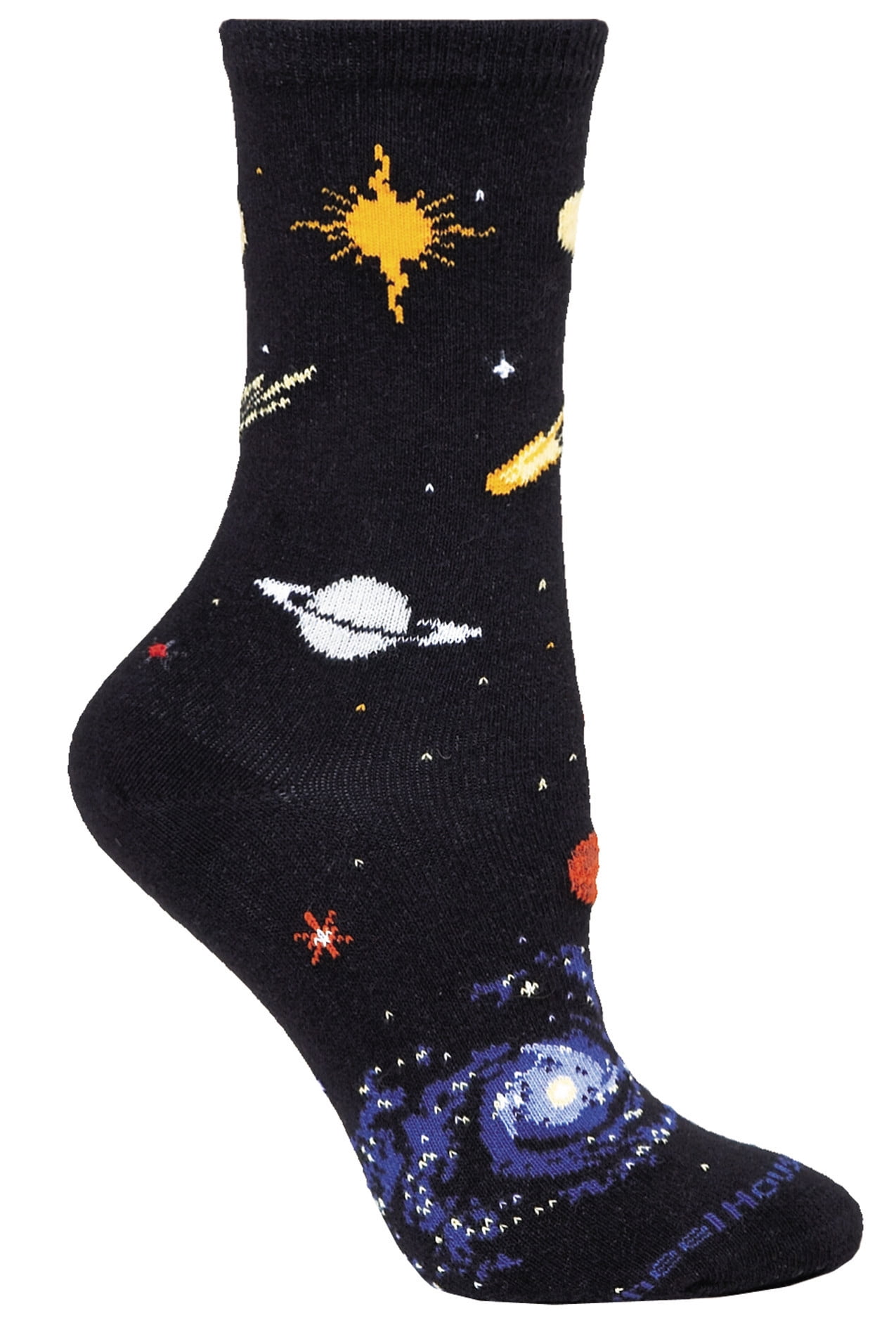 Celestial Planets Black Large Cotton Socks - Walmart.com