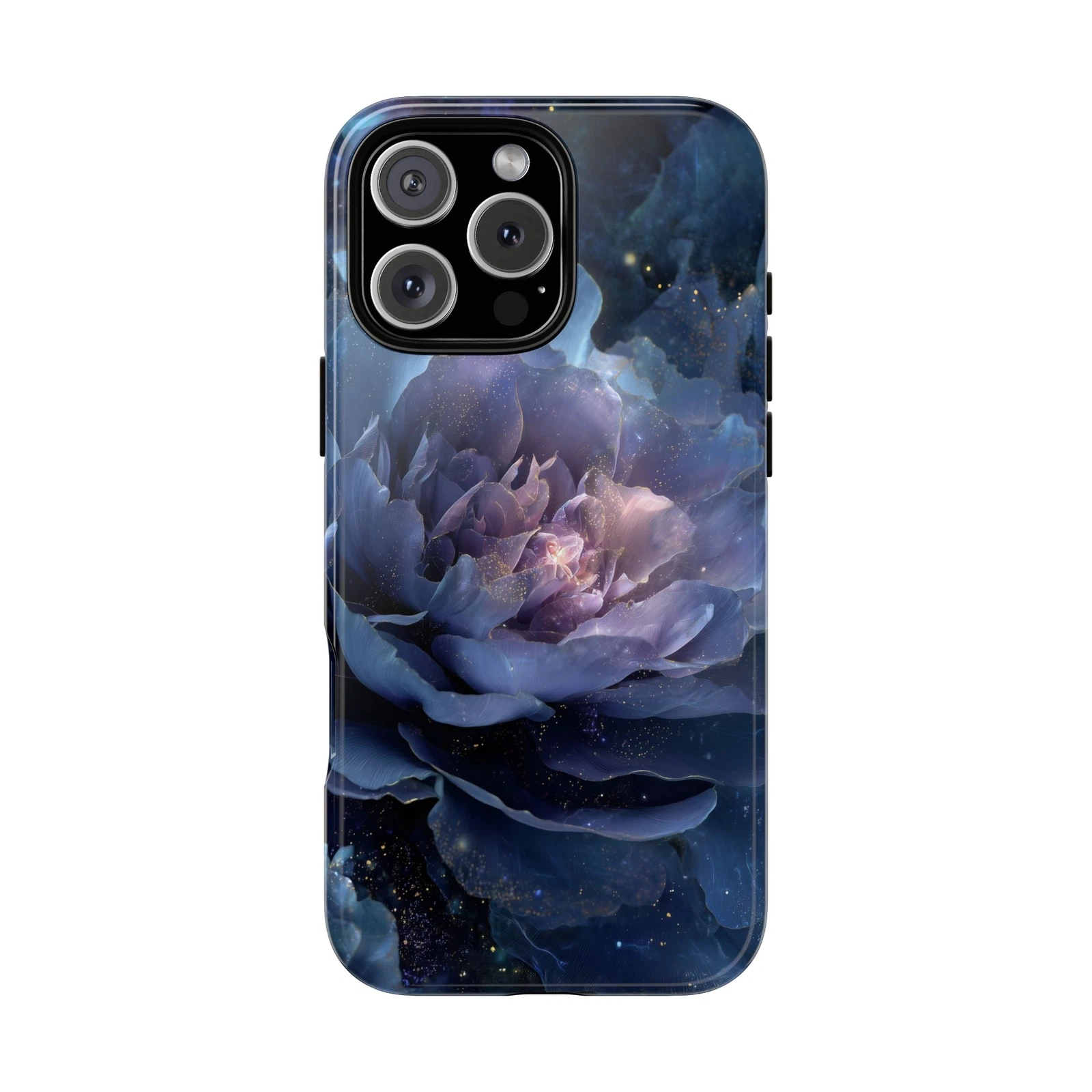 Celestial Purple Nebula Floral Phone Case for iPhone 17 11 12 13 14 15 ...