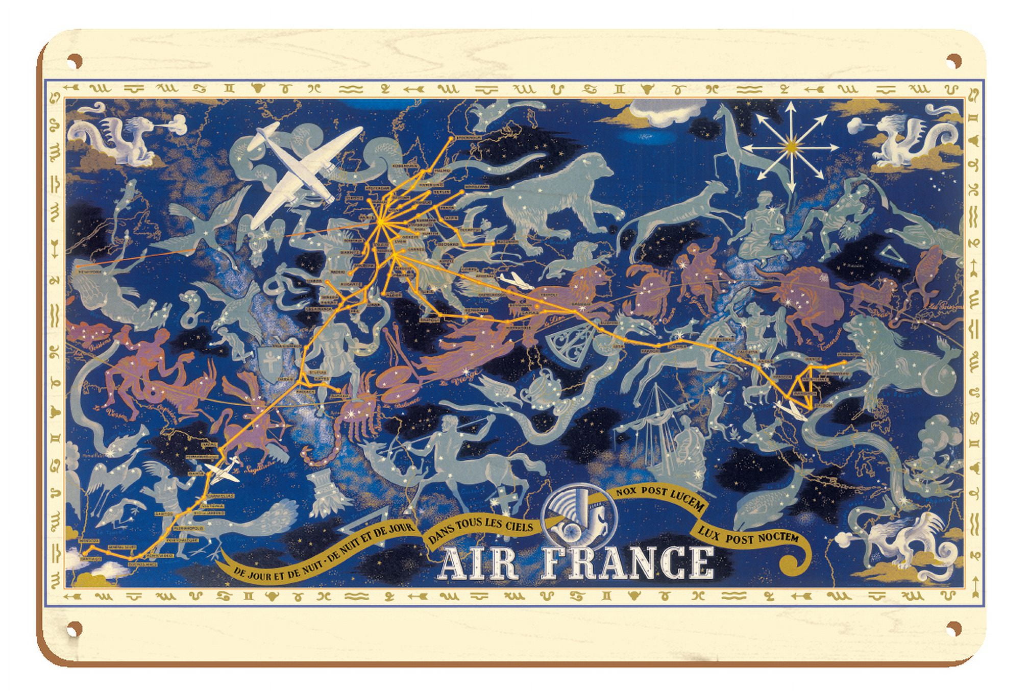 Celestial Route Planisphere - France - In All The Skies - Zodiac Signs ...