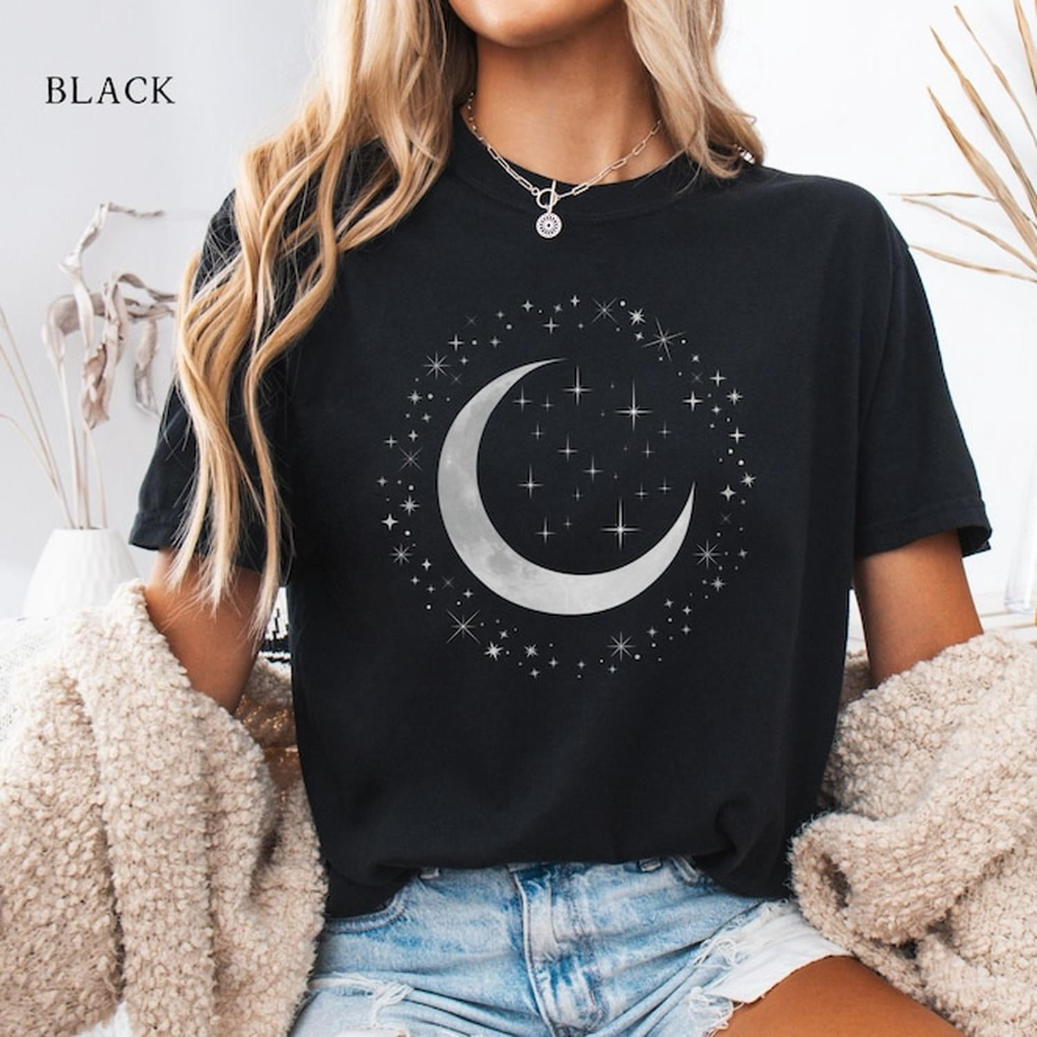 Celestial S1Hirt, Moon and Stars T-S1Hirt, Crescent Moon T1EE - Walmart.com