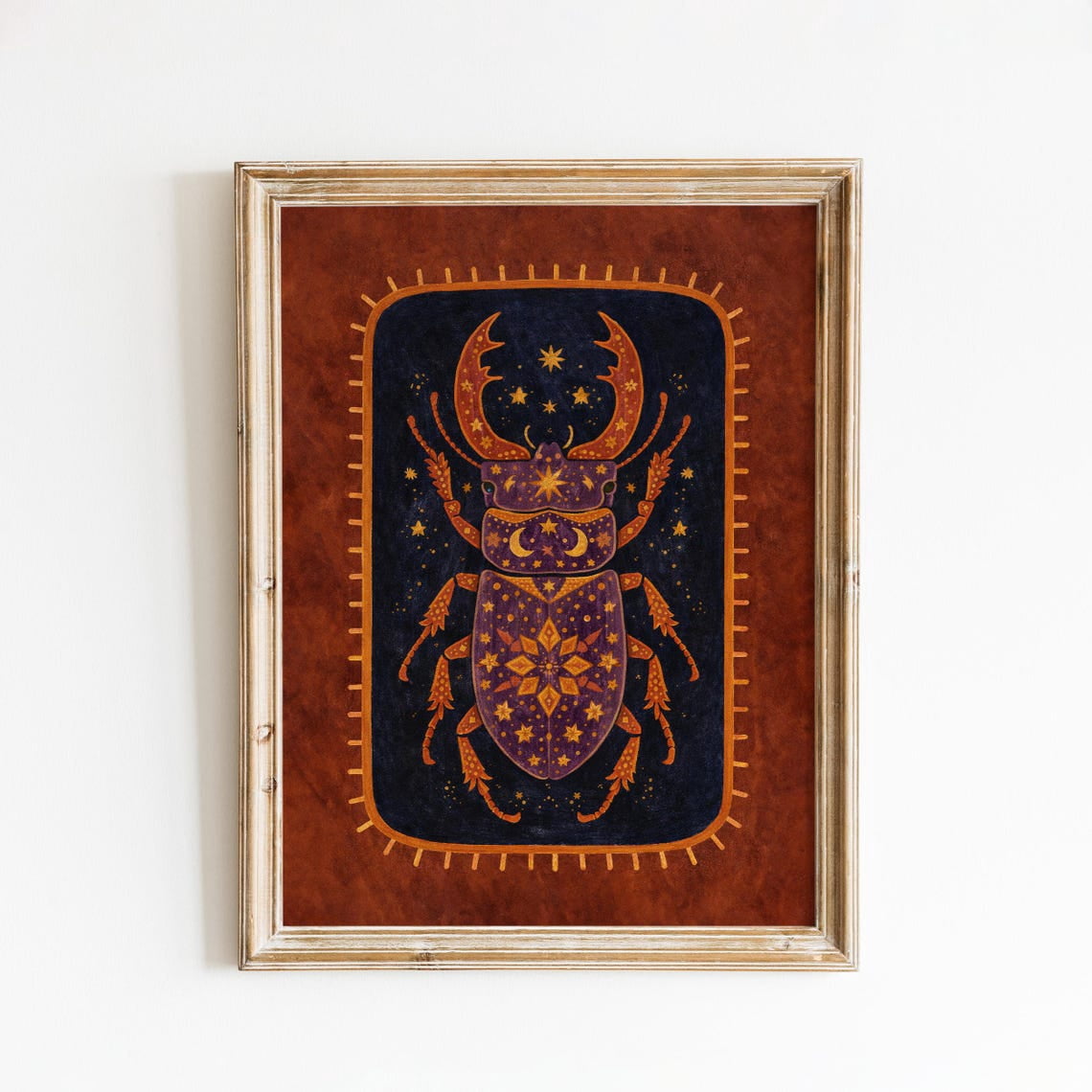 Celestial Scarab Wall Decor Mystical Gothic Insect, Stretched Canvas ...