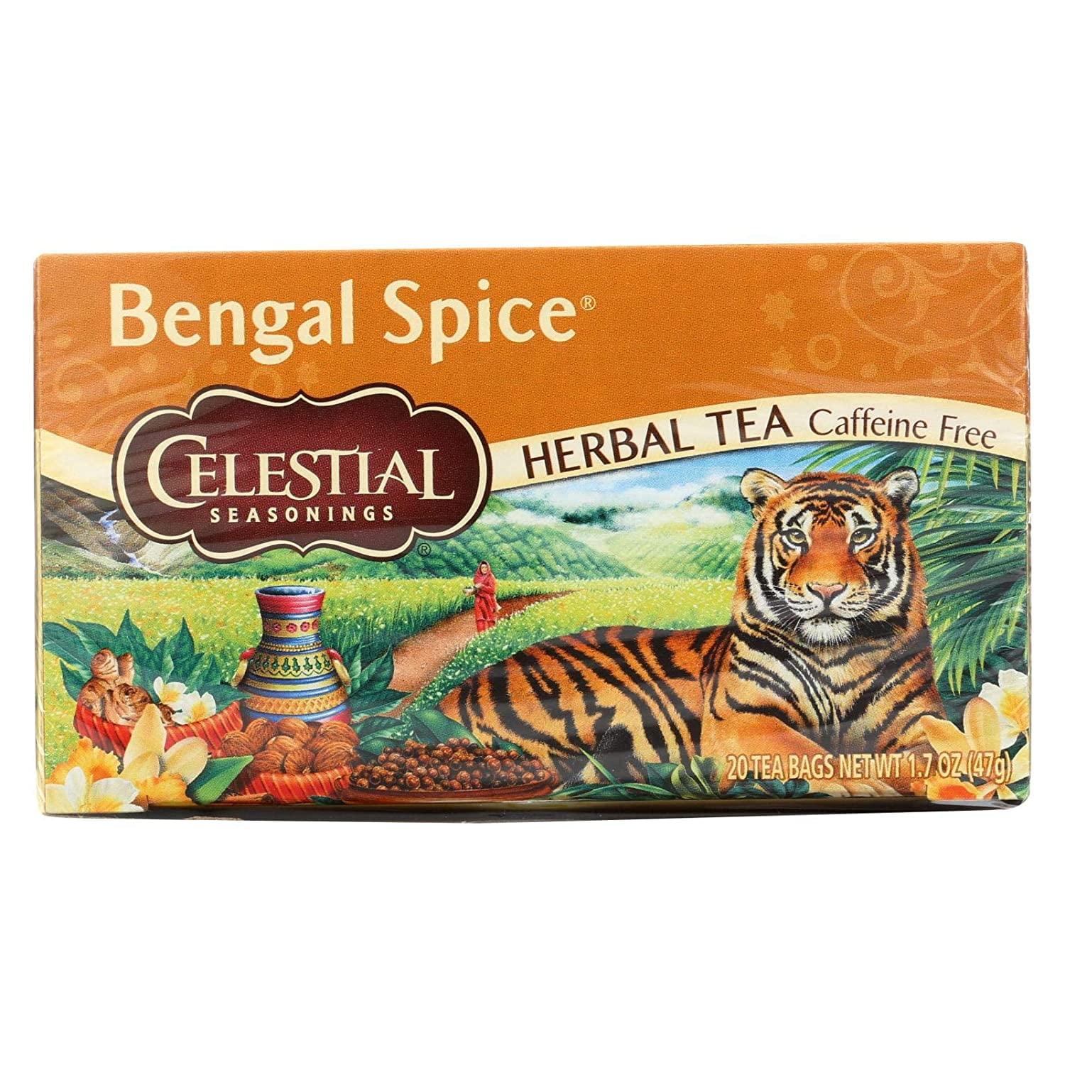 Celestial Seasonings Decaffeinated Bengal Spice Herbal Tea, 20 Tea Bags ...