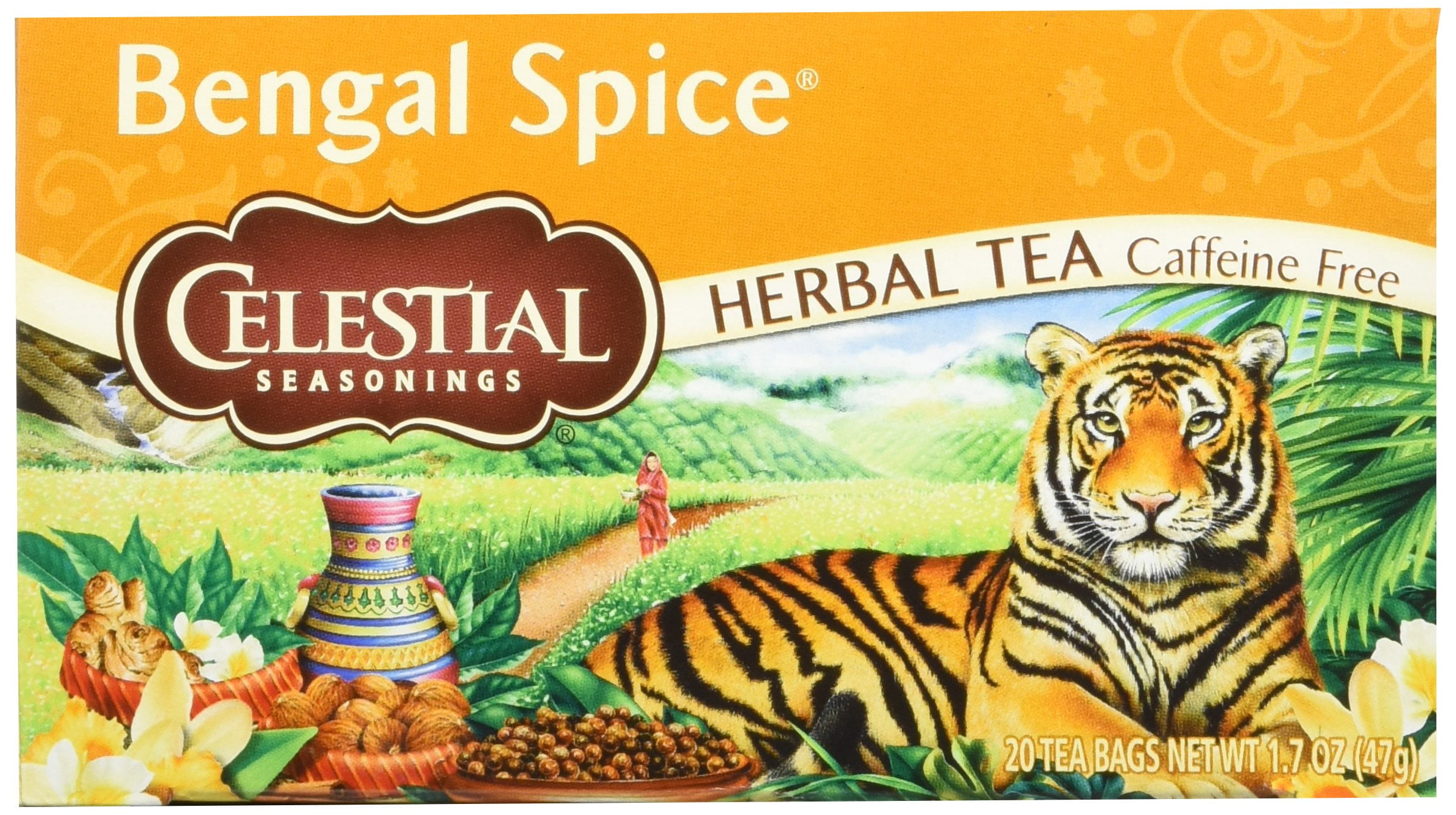 Celestial Seasonings Hot Cinnamon Bengal Spice Herbal Tea Bags, 20 ...
