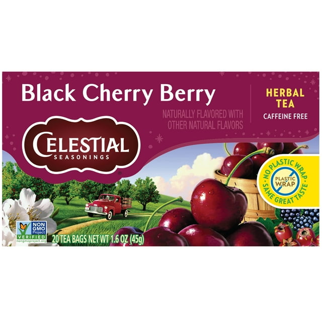 Celestial Seasonings Flavored Sweet Fruity Black Cherry Berry Herbal ...
