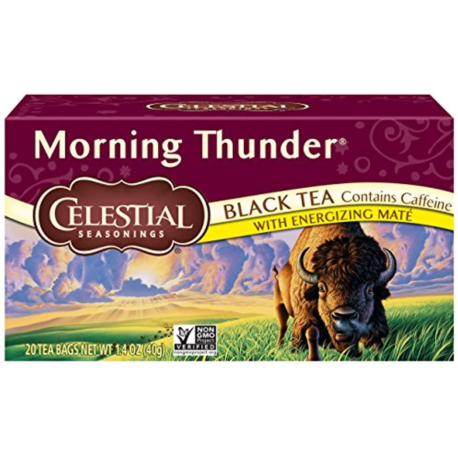 Celestial Seasonings Black Tea, Morning Thunder, 20 Count - Walmart.com