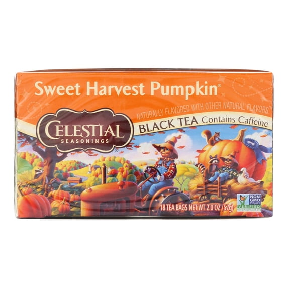 Celestial Seasonings - Black Tea Sweet Harvst Pumpkn - Case of 6-18 BAG ...