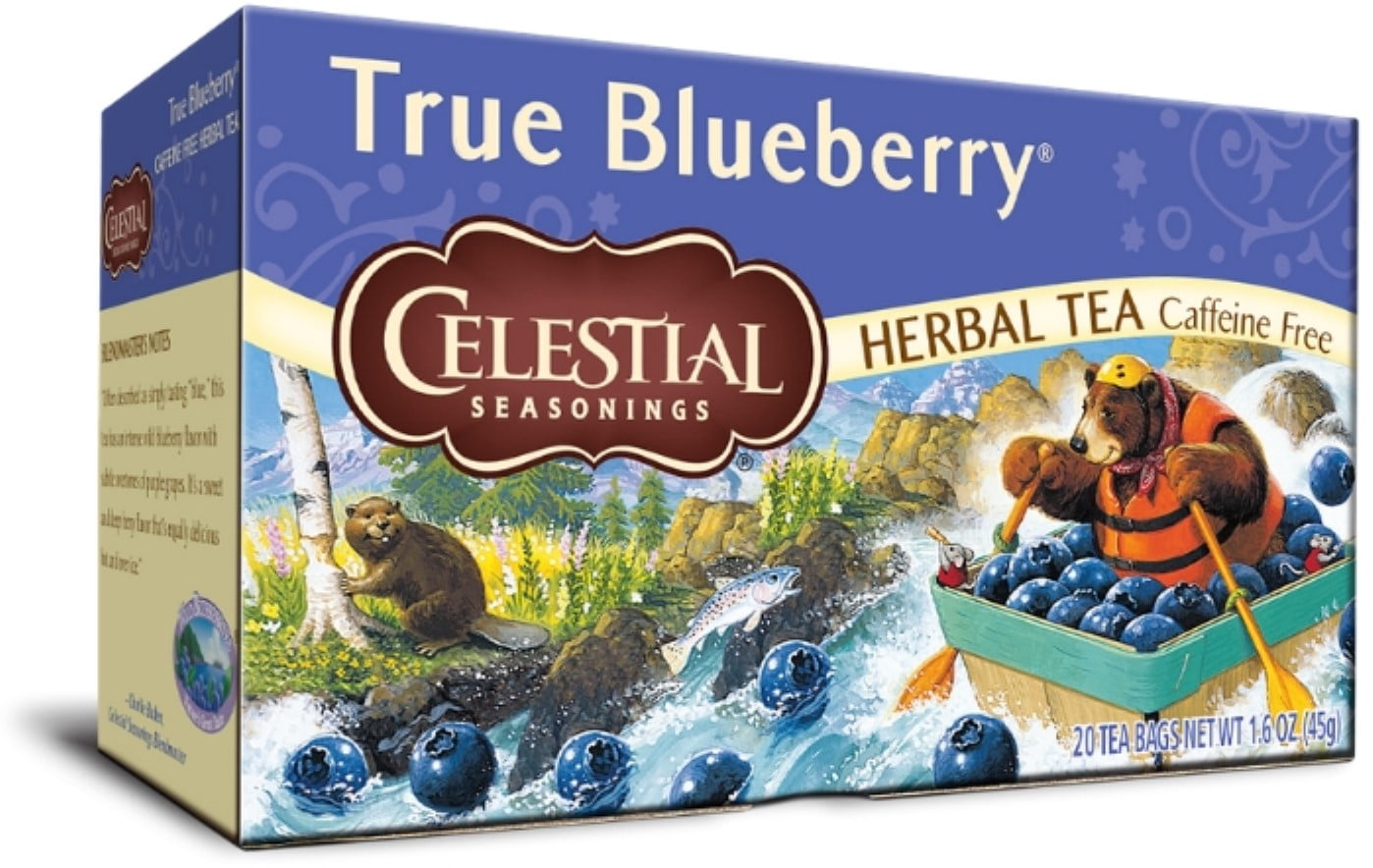 Celestial Seasonings Herbal Tea, True Blueberry, 20 Bags, Pack of 3 ...