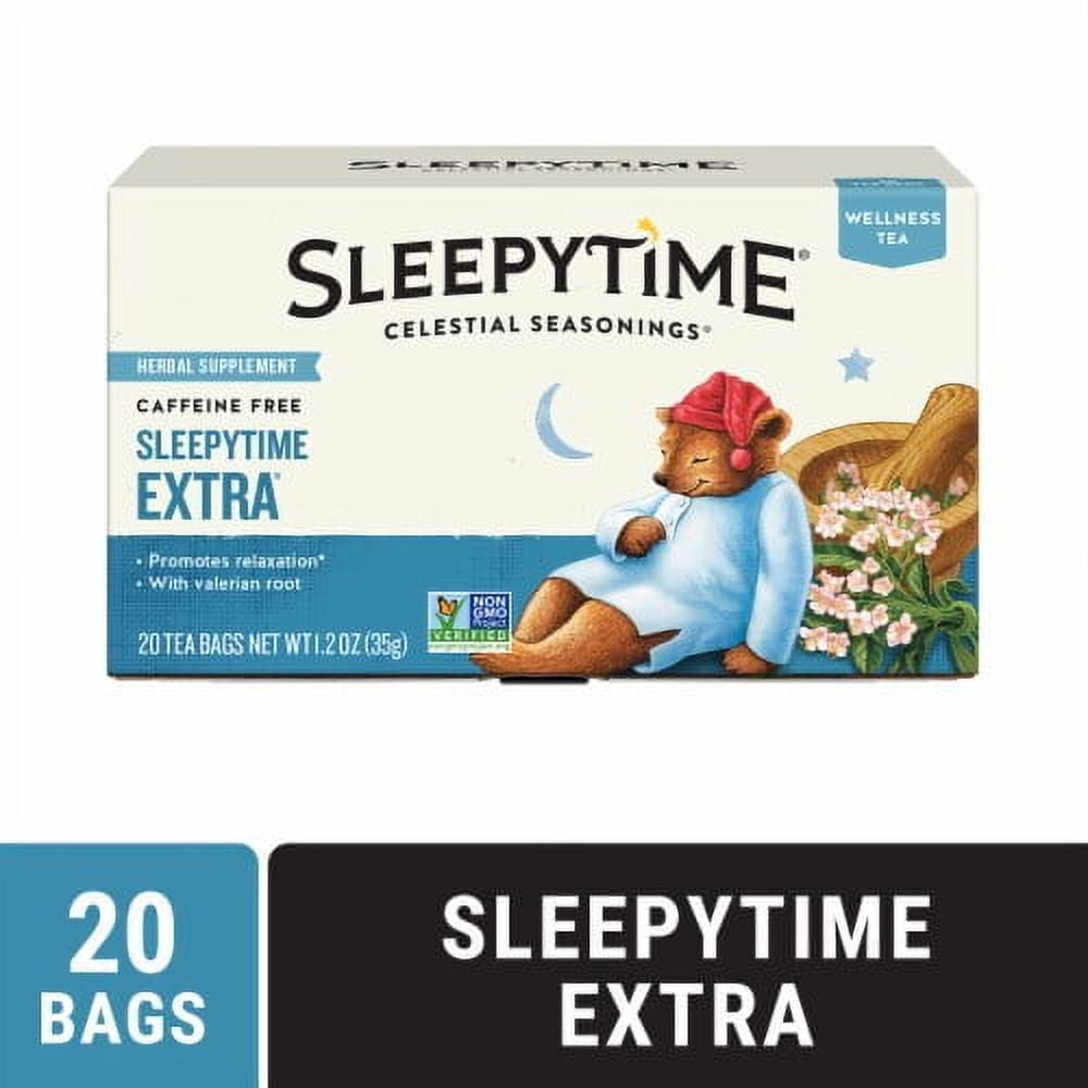 Celestial Seasonings Caffeine Free Sleepytime Wellness Extra Tea 20 ct ...