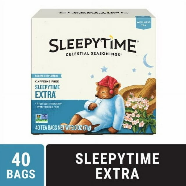 Celestial Seasonings Caffeine Free Sleepytime Wellness Extra Tea 40 ct ...