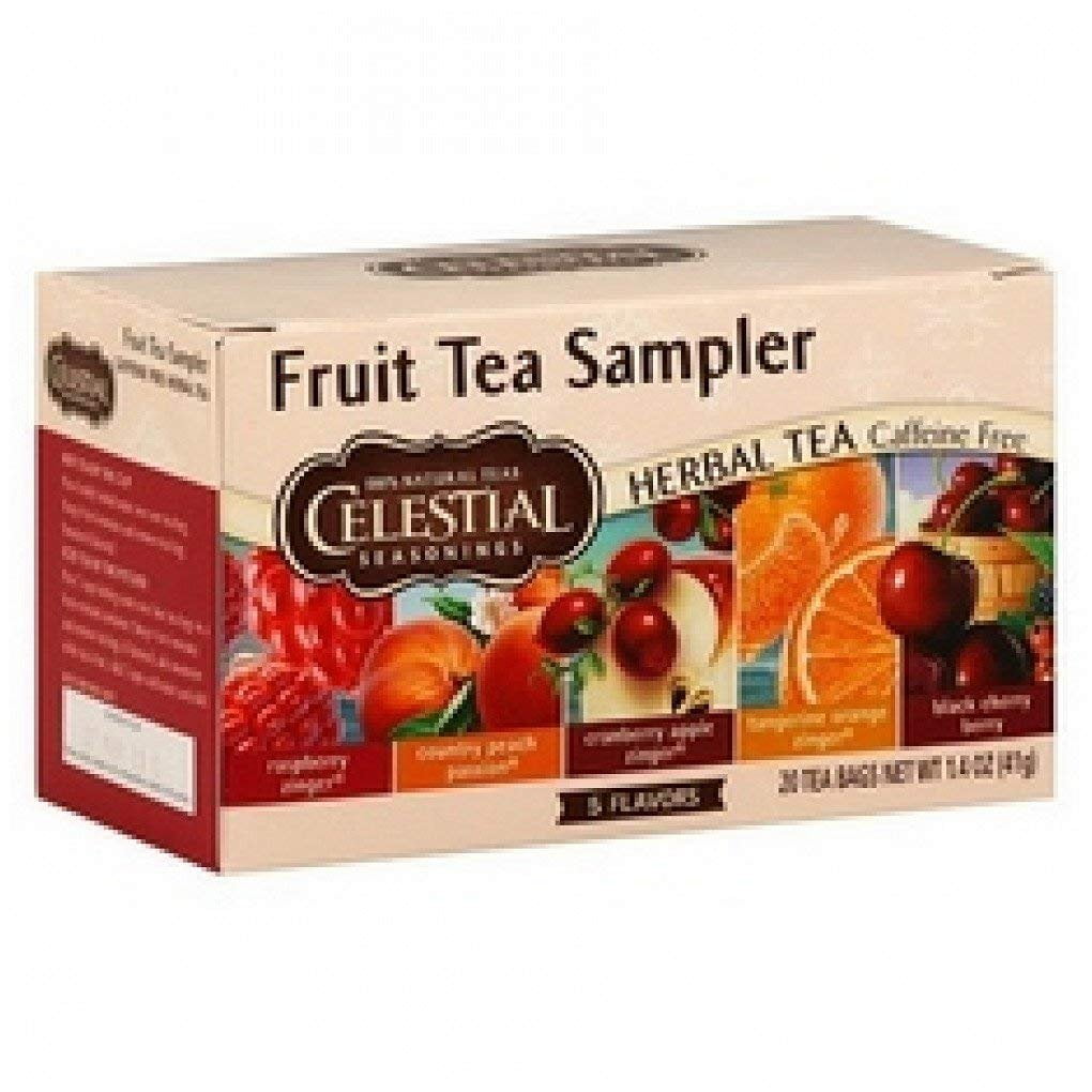 Celestial Seasonings, Assorted Herbal Fruit Tea Variety, Raspberry ...